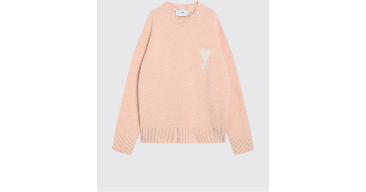 Ami Paris Sweater in Pink for Men | Lyst