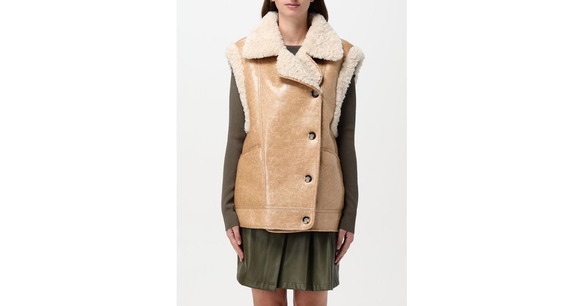 Urbancode Reversible Synthetic And Shearling Vest in Natural | Lyst