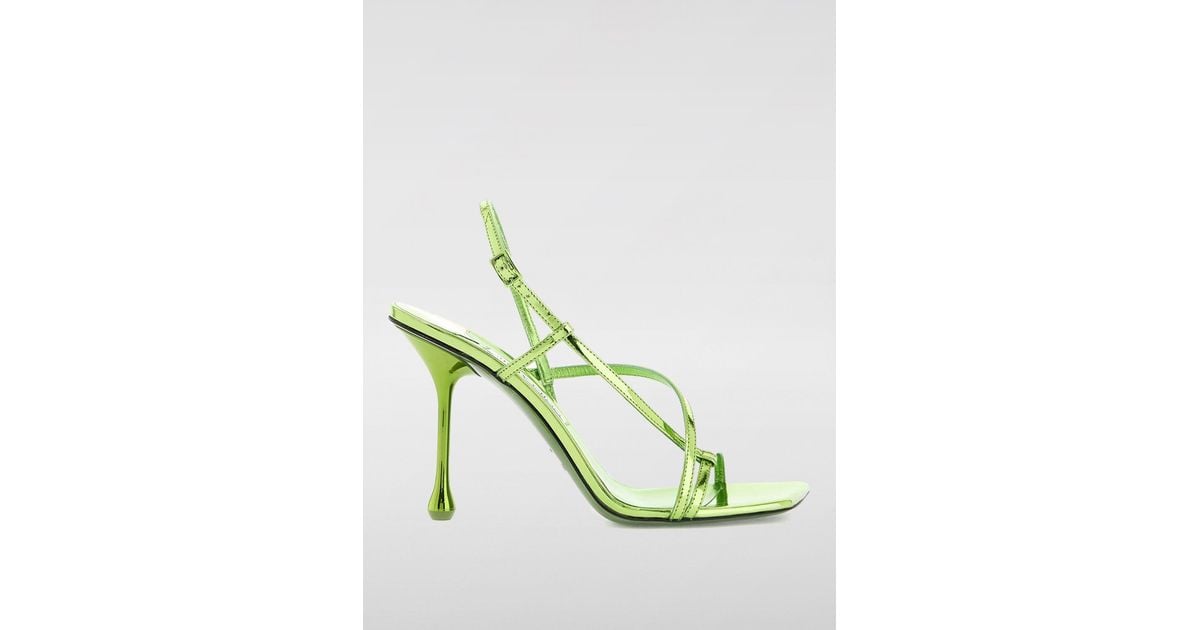 Jimmy Choo Flat Sandals in Green | Lyst