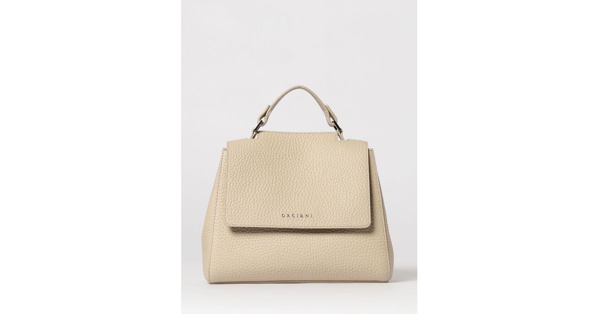 Orciani Sveva Soft Hammered Leather Bag in Natural | Lyst