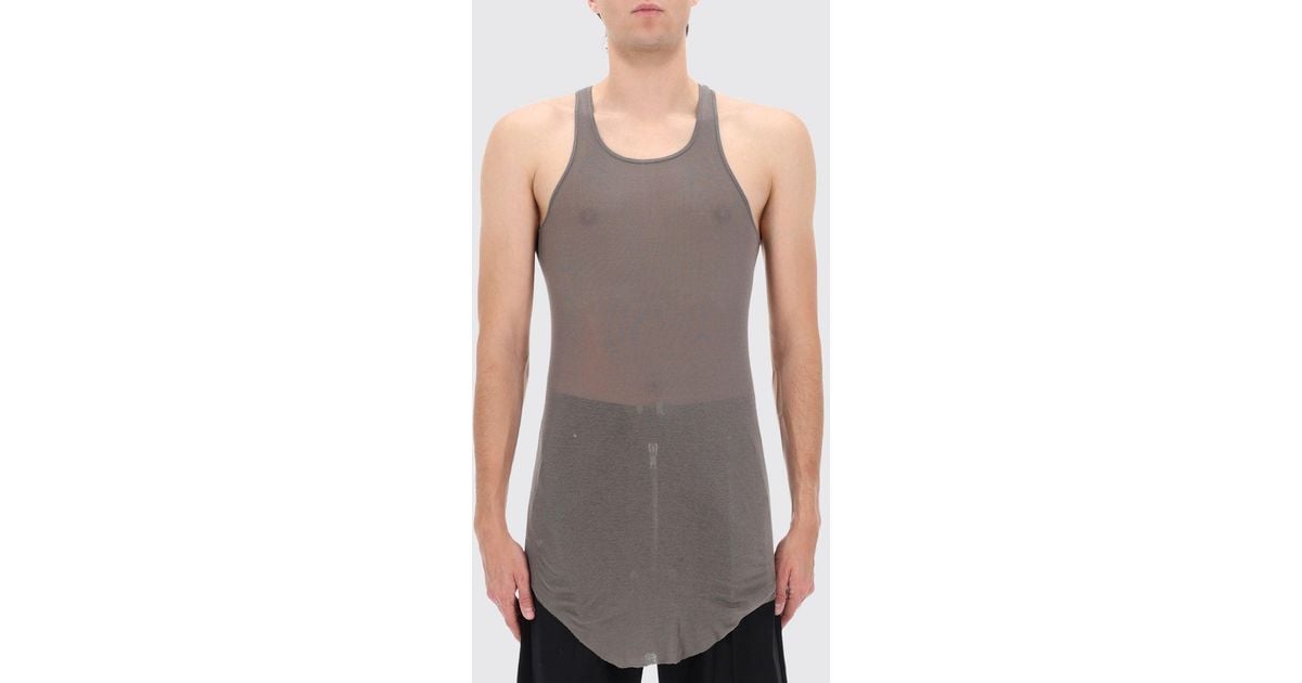 Rick Owens Tank Top in Grey for Men | Lyst UK