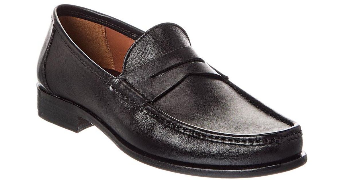 Bruno Magli Tonio Leather Loafer in Black for Men | Lyst
