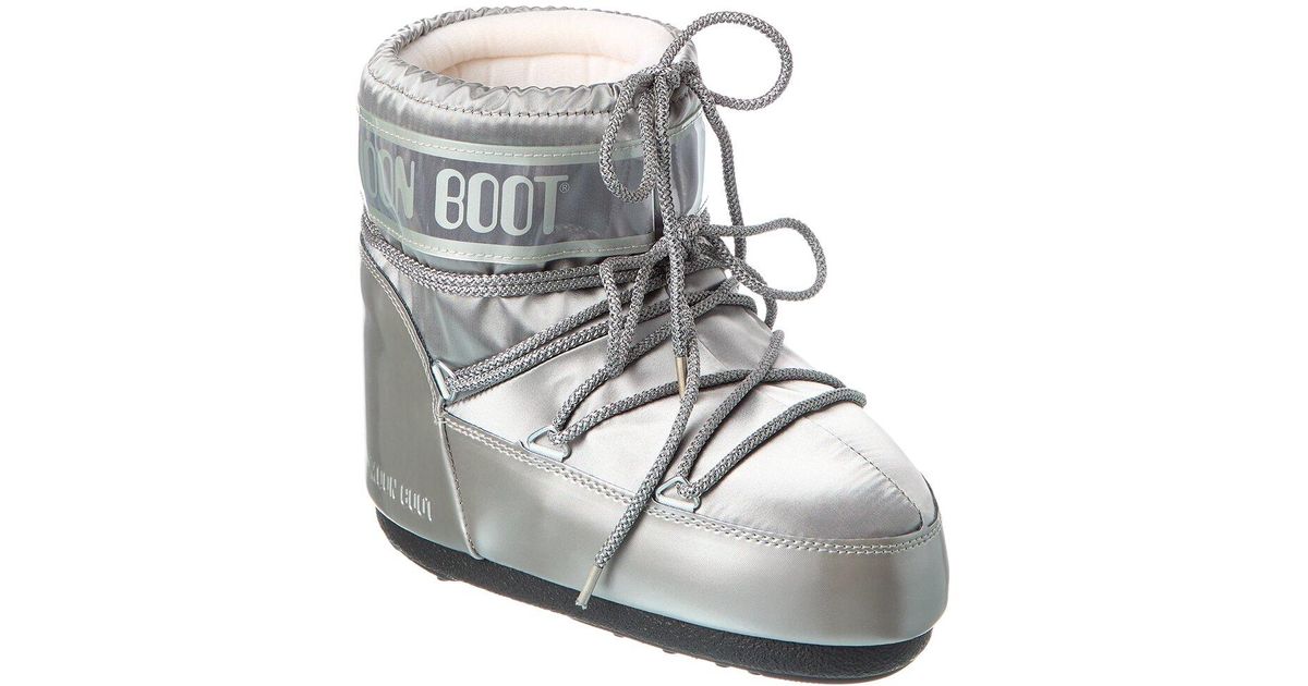 Moon Boot Icon Low Glance Boot in Gray | Lyst
