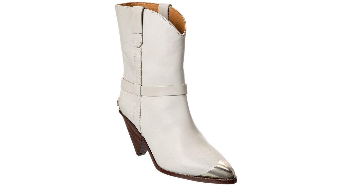 Isabel Marant Leather Boot in White | Lyst