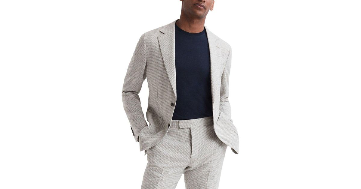 Reiss Flock Blazer in Blue for Men | Lyst