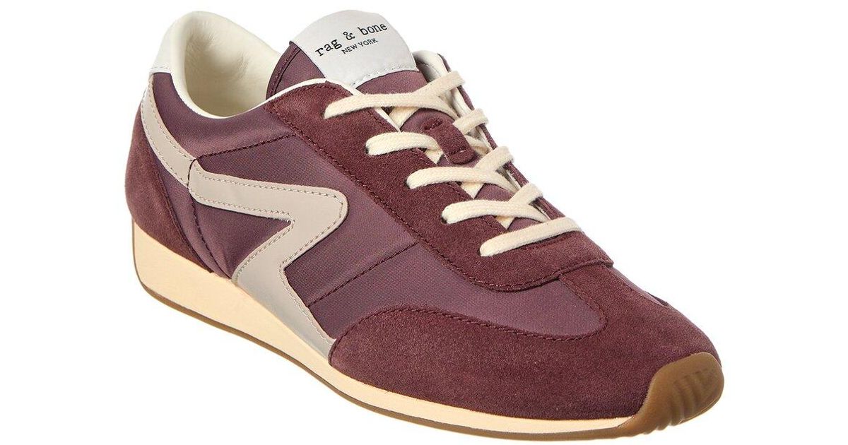 Rag & Bone Retro Runner Slim Nylon & Suede Sneaker in Purple | Lyst