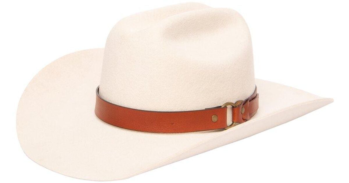 Frye Cattleman's Crease Wool Cowboy Hat in White | Lyst UK