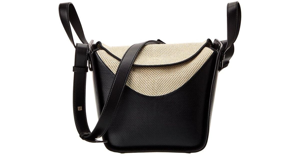 Loewe Compact Hammock Leather Hobo Bag in Black | Lyst