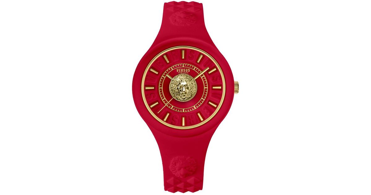 Versus Versus By Versace Fire Island Lion Watch in Red | Lyst UK