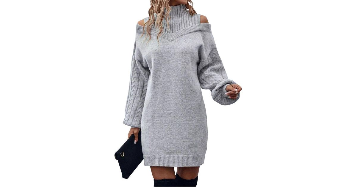 Kayla Paris Mini Dress in Grey | Lyst UK