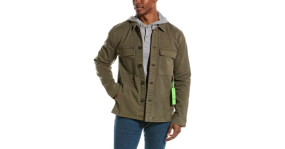 Psycho Bunny Chester Twill Chore Jacket in Green for Men | Lyst UK