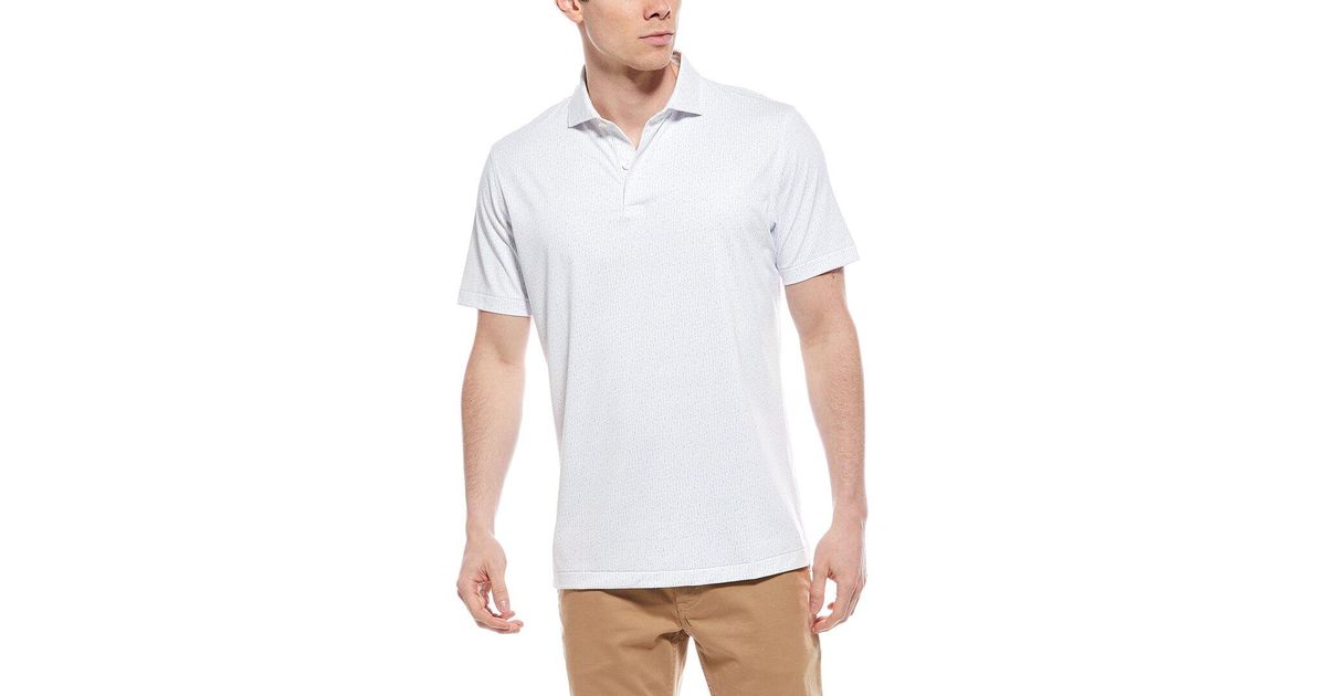 Peter Millar Keys Performance Jersey Polo Shirt in White for Men | Lyst