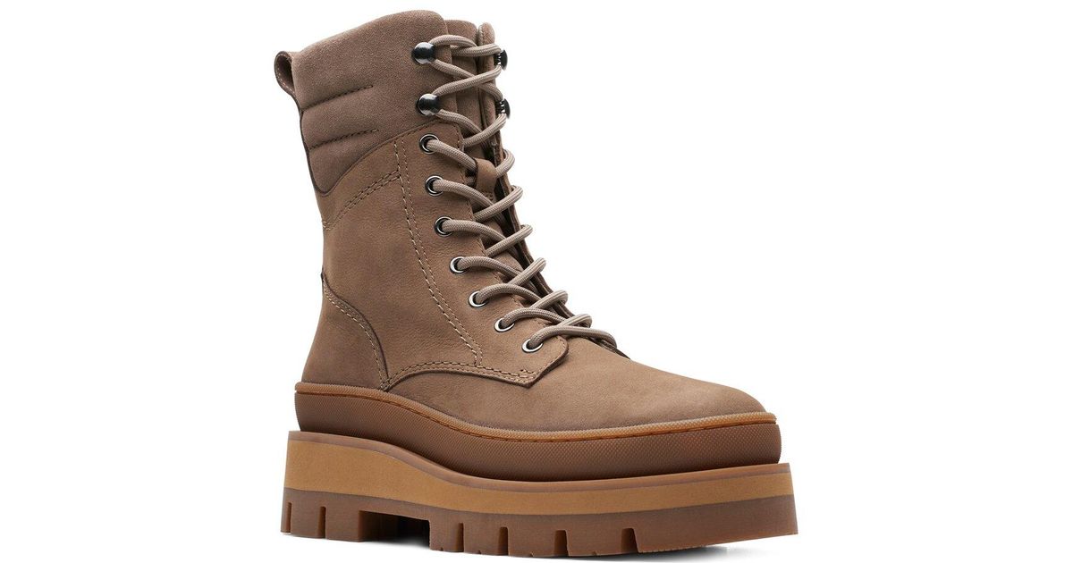 Clarks Orianna 2 Hike Combat Boot in Brown | Lyst
