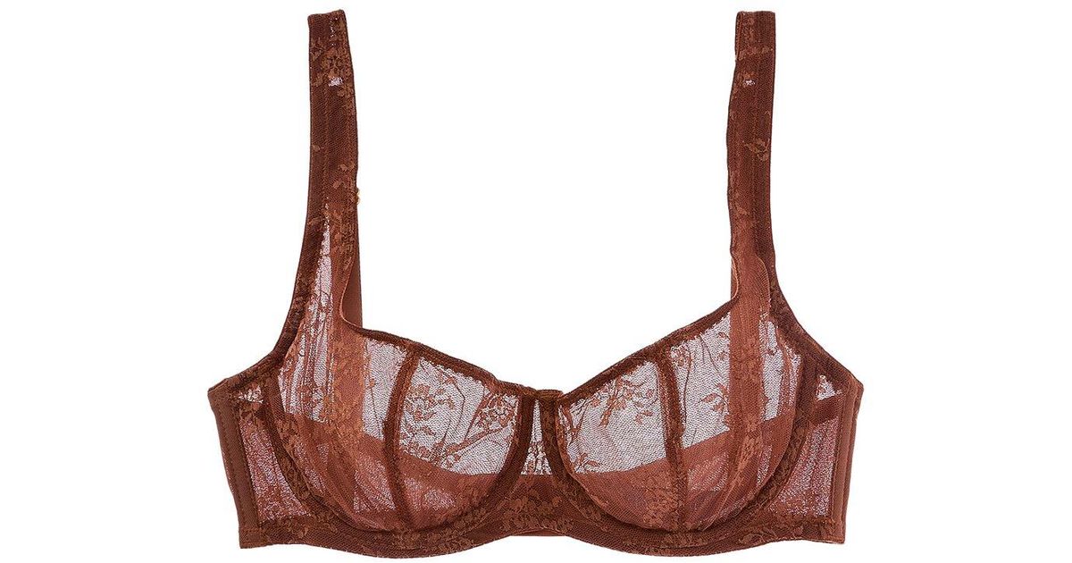 Journelle Romy Demi Bra in Brown | Lyst UK