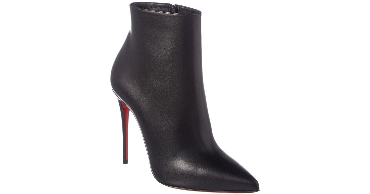 Christian Louboutin So Kate 100 Leather Bootie in Black | Lyst