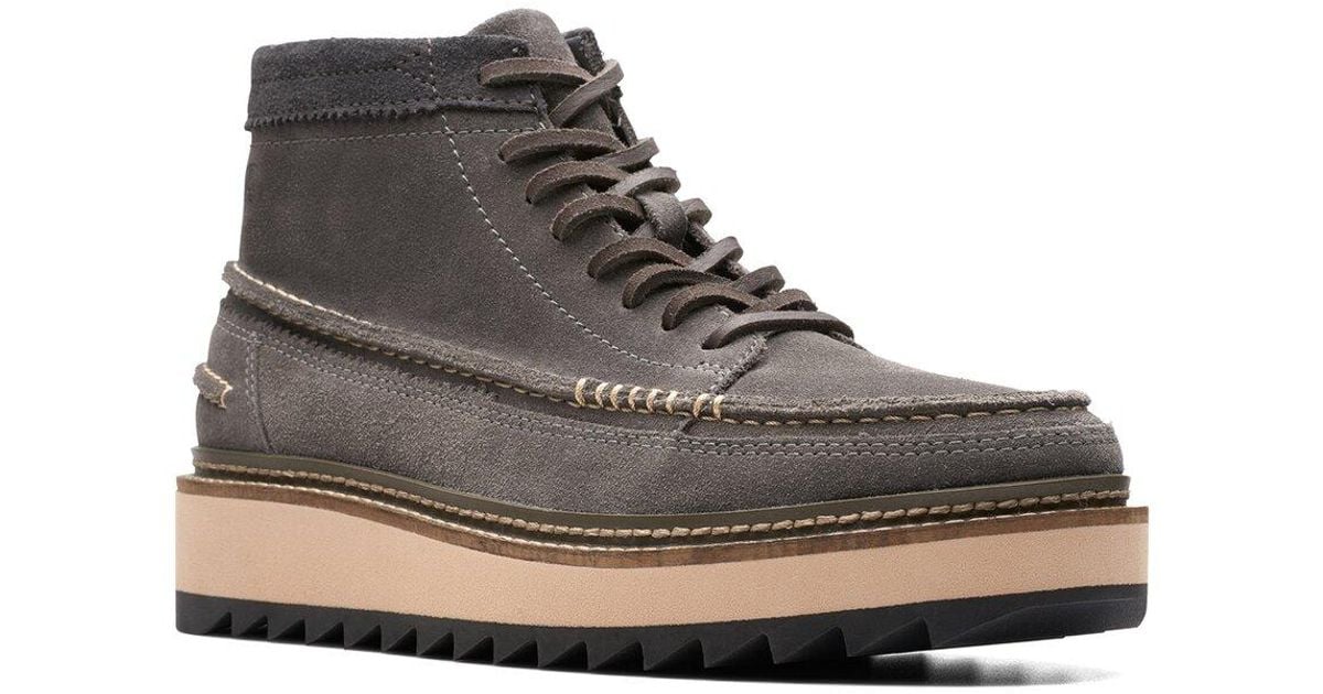 Clarks Clarkhill Mid Suede Boot in Black for Men | Lyst