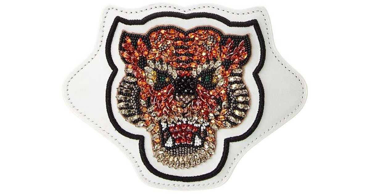 Gucci Angry Cat Leather Patch in White for Men | Lyst