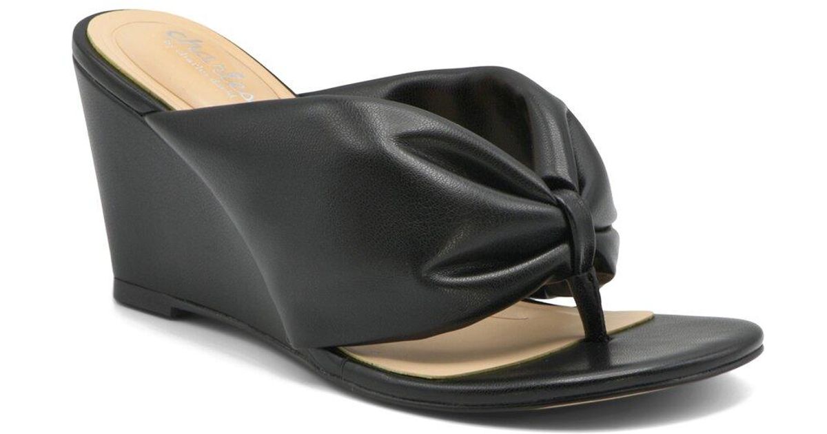 Charles David Shandy Wedge in Black | Lyst