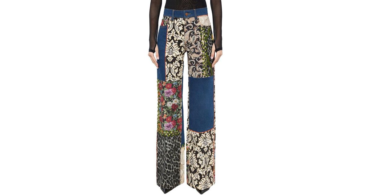Alice + Olivia Weezy Jean in Blue | Lyst