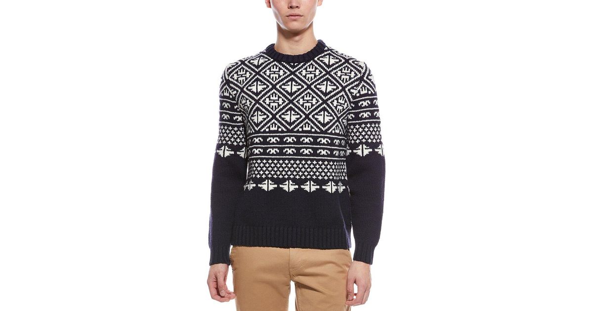 Bogner Lucian Wool-Blend Crewneck Sweater in Black for Men | Lyst