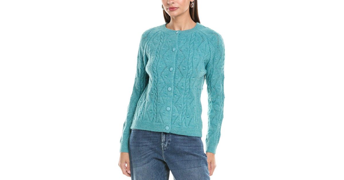 ANNA KAY Cashmere-Blend Cardigan in Blue | Lyst UK