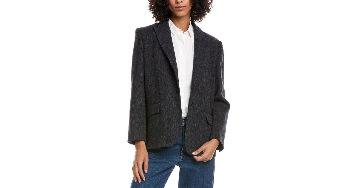 Ba&sh Peace Wool Blazer in Black | Lyst