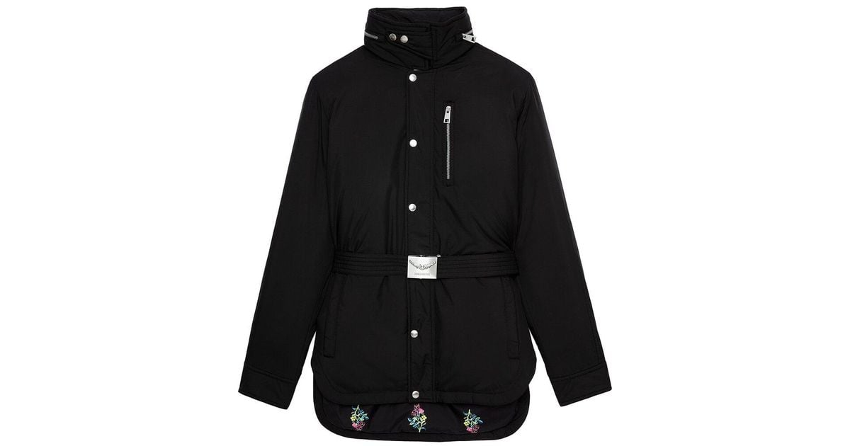 Zadig & Voltaire Kalice Nylon Jacket in Black | Lyst