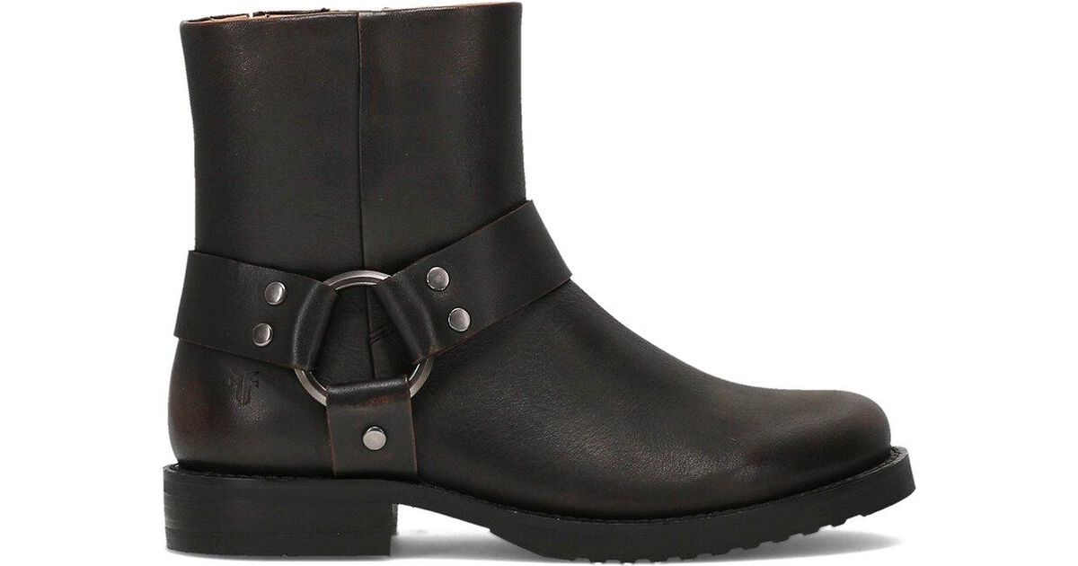 Frye Veronica Flex Harness Leather Bootie in Black | Lyst UK