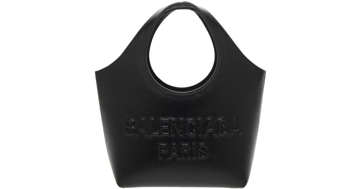 Balenciaga Mary Kate Xs Leather Tote in Black | Lyst UK
