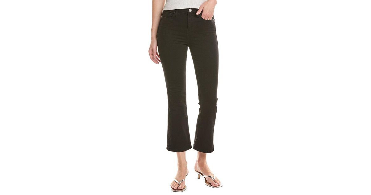 FRAME Le Crop Film Noir Mini Boot Jean in Green | Lyst