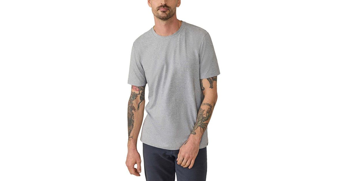 Faherty Movement T-Shirt in Grey for Men | Lyst UK