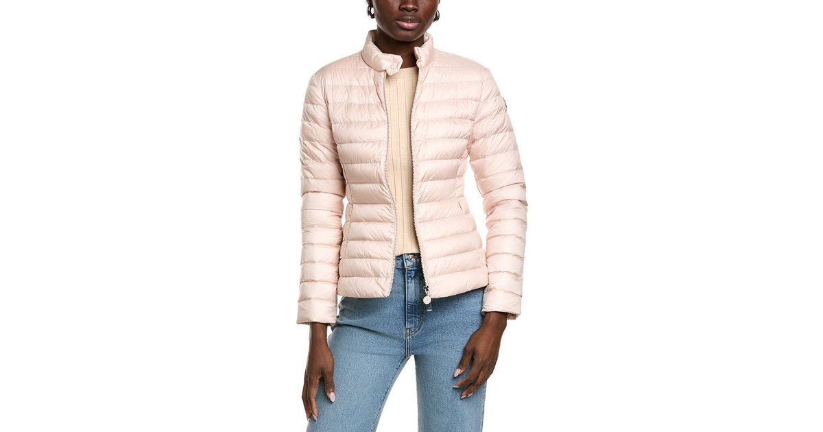 Moncler Lightweight Down Jacket in Natural | Lyst UK