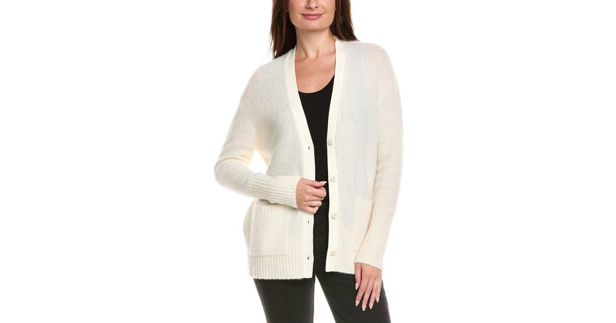 Bogner Remmie Wool-Blend Cardigan in White | Lyst