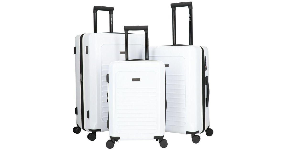 Roberto Cavalli Core Logo 3Pc Expandable Luggage Set in White | Lyst