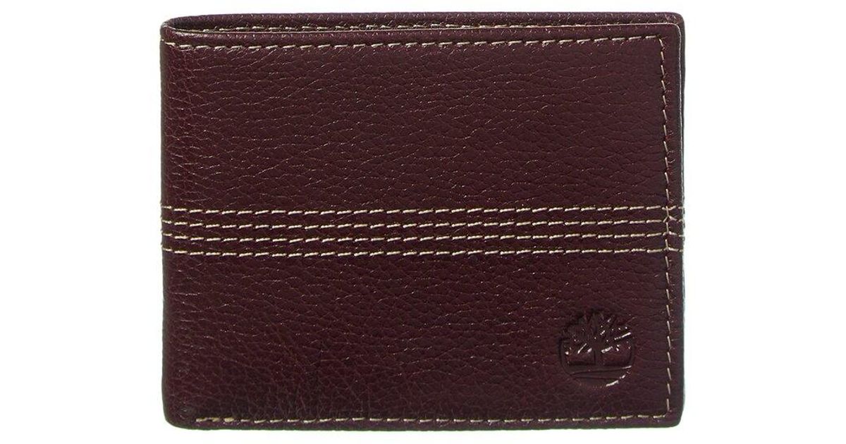 Timberland Leather Bifold Wallet in Purple for Men | Lyst