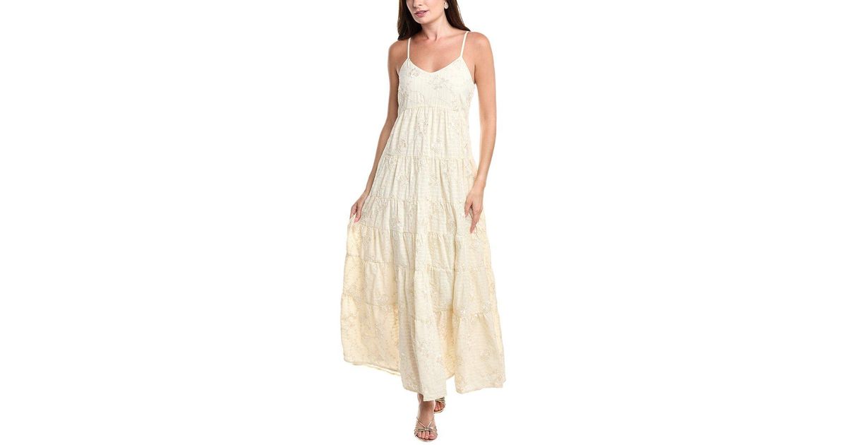 FLORA BEA NYC Davis Maxi Dress in Natural | Lyst