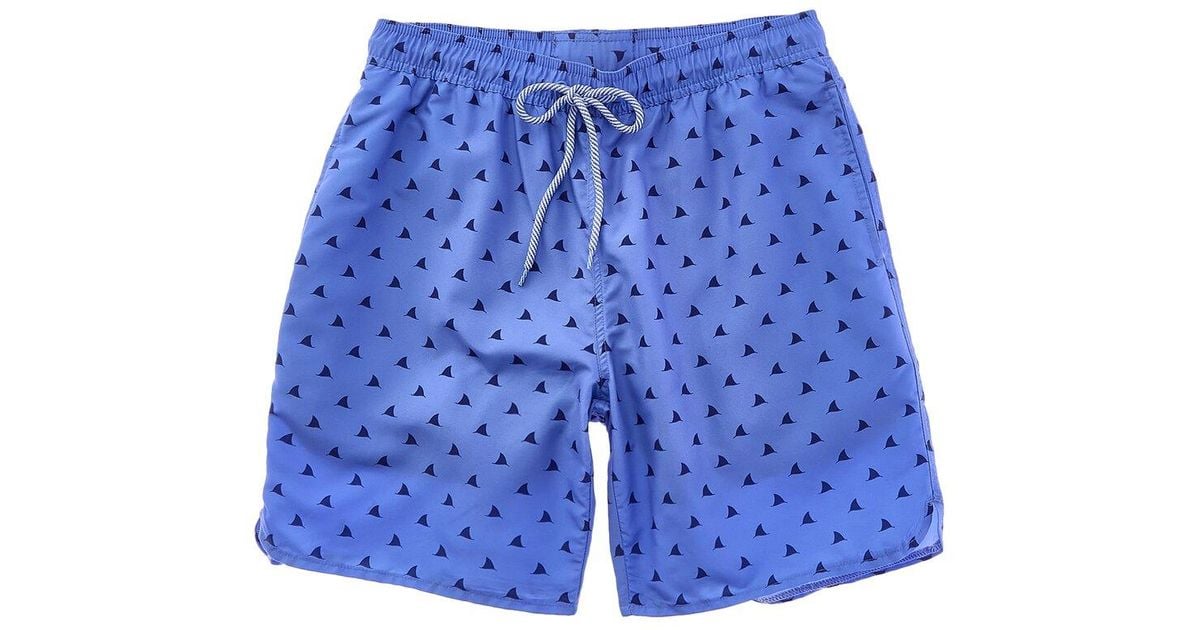 Tailorbyrd Shark Fins Swim Short in Blue for Men | Lyst