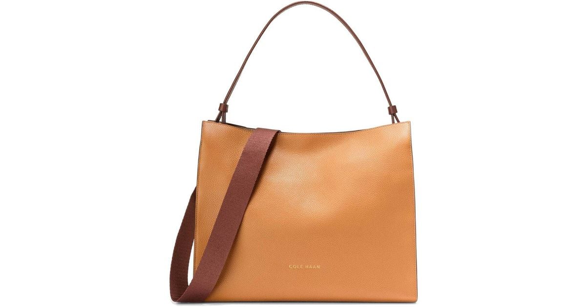 Cole Haan Carryall Leather Shoulder Bag in Brown | Lyst