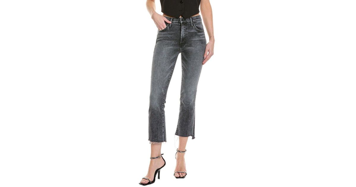 Mother The Insider Crop Step Fray Train Stops Jean in Blue | Lyst