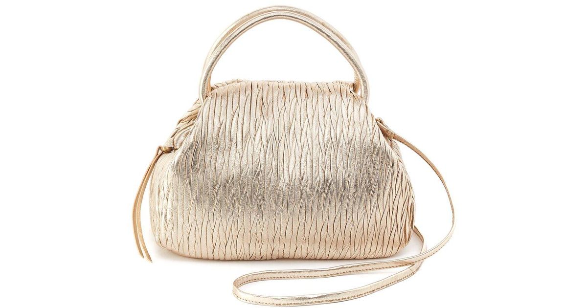 Hobo International Darling Small Leather Satchel in Natural | Lyst