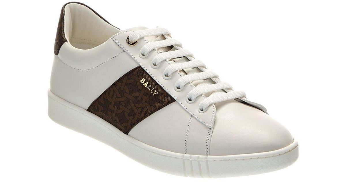 Bally Wilelm Leather Sneaker in White for Men | Lyst