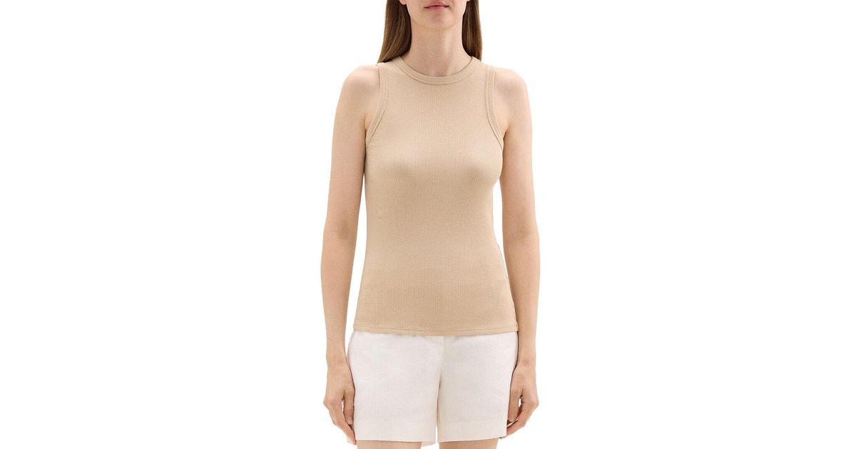 Theory Fitted Tank in Natural | Lyst