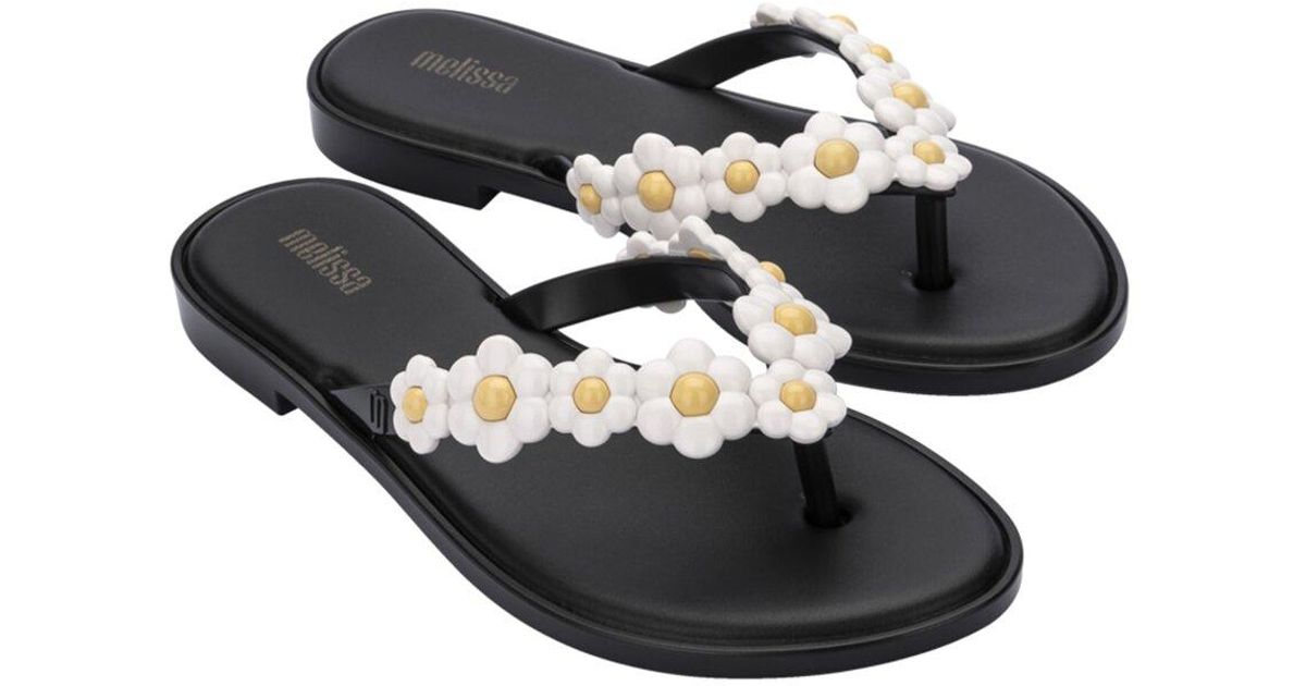 Melissa Spring Flip Flop in Black | Lyst UK