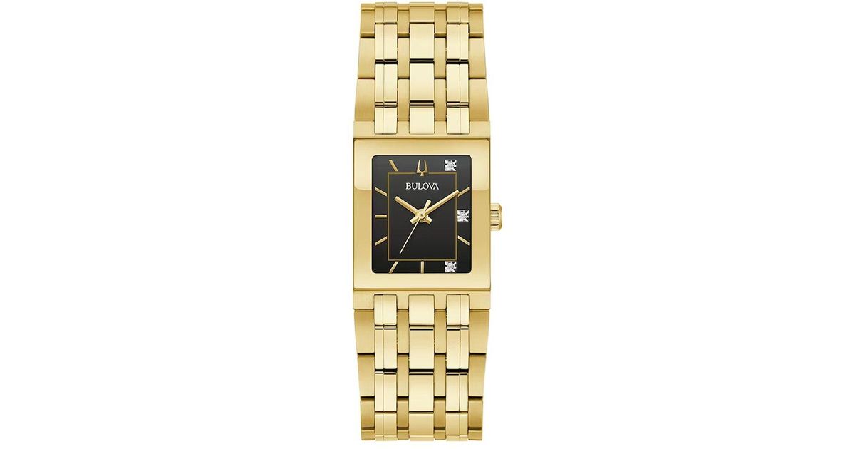 Bulova Marc Anthony Quadra Watch in Metallic | Lyst