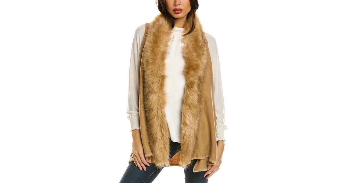 Surell Knit Vest in Natural | Lyst