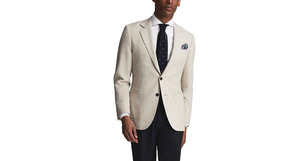 Reiss Attire Wool-Blend Suit Jacket in Natural for Men | Lyst