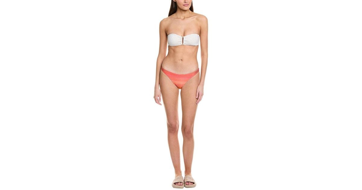 MILLY Bikini Bottom in Red | Lyst