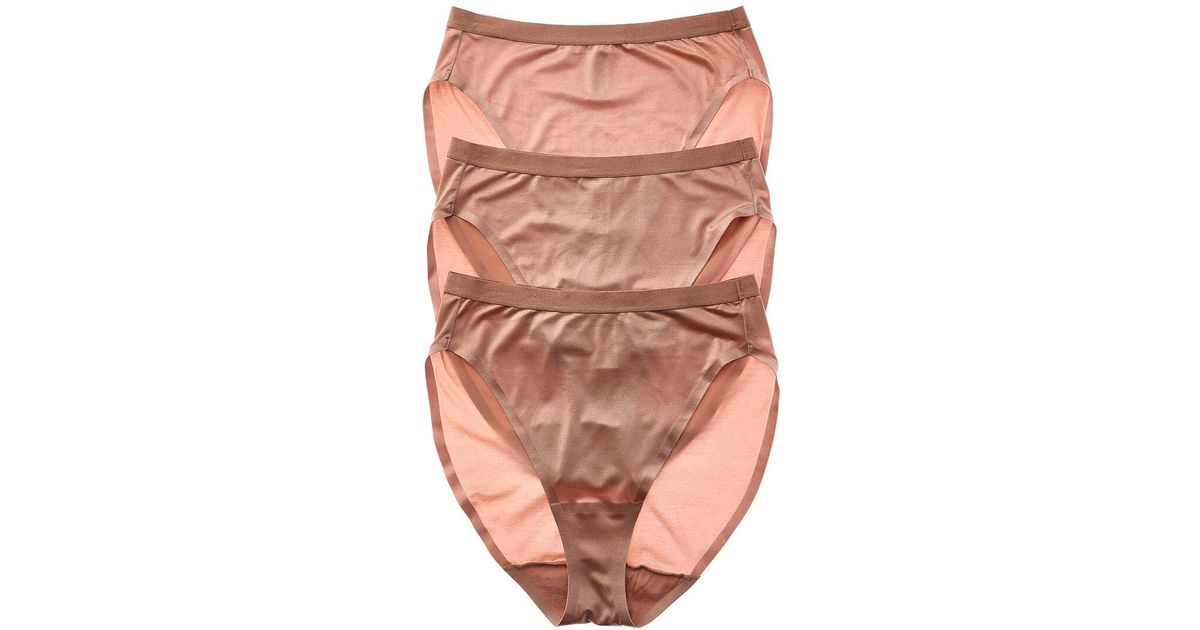 Wacoal 3Pk Inner Sheen Hi-Cut in Pink | Lyst