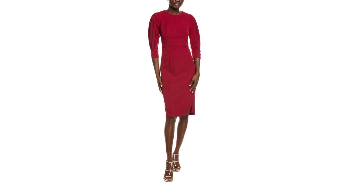 Kay Unger Gretchen Midi Dress in Red | Lyst
