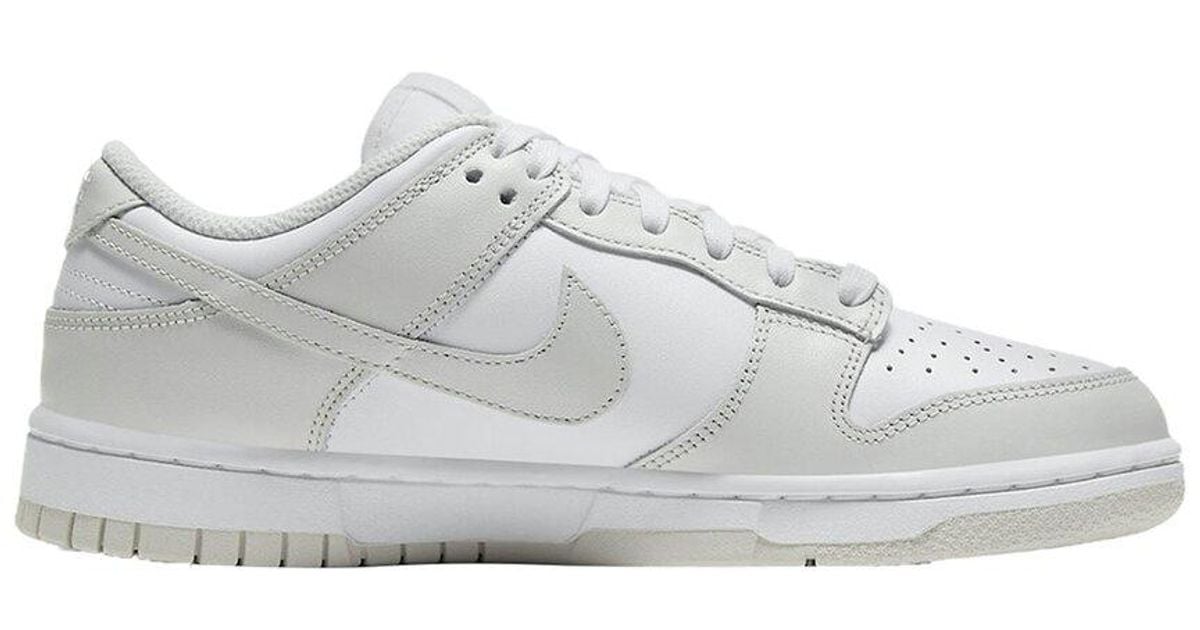 Nike Dunk Low Leather Sneaker in White | Lyst